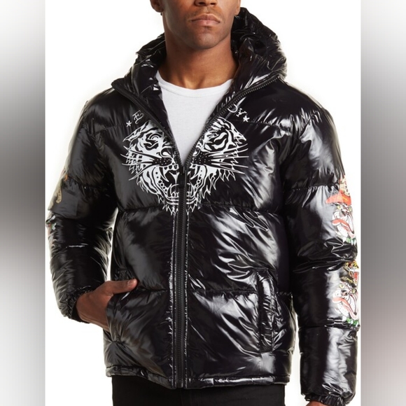 Ed Hardy | Jackets & Coats | Authentic Ed Hardy Vintage Pattern Tiger ...